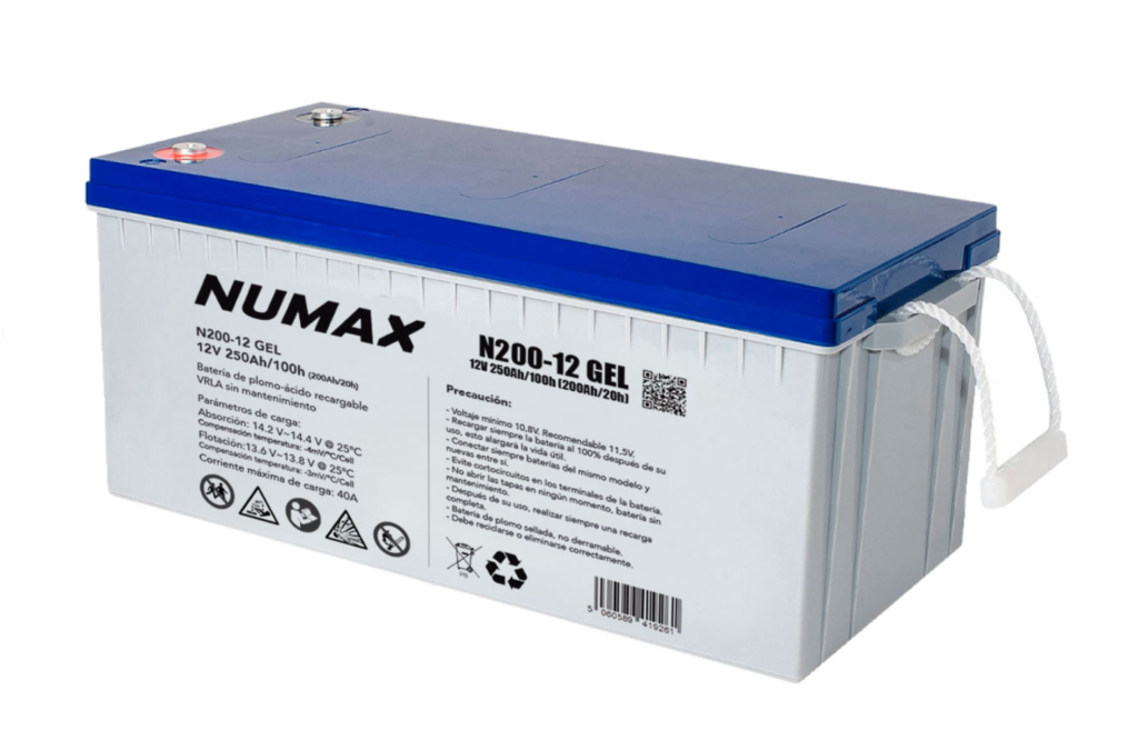 Batería de GEL Numax N200-12GEL 12V 250Ah | TeknoSolar.com